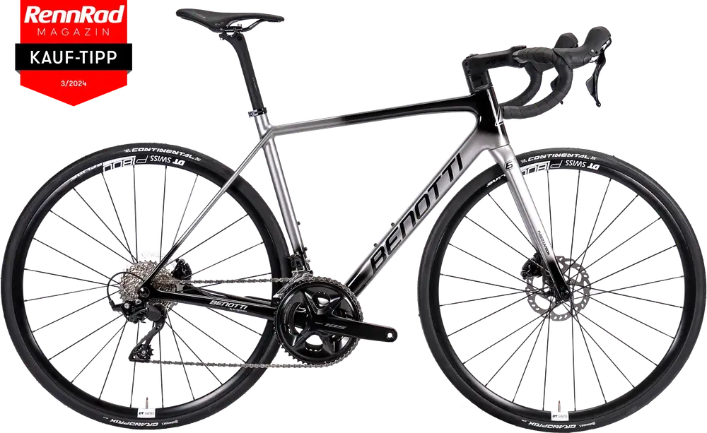 2026 Benotti FUOCO Disc Shimano 105 mech. 12-speed, DT Swiss - Silver ...