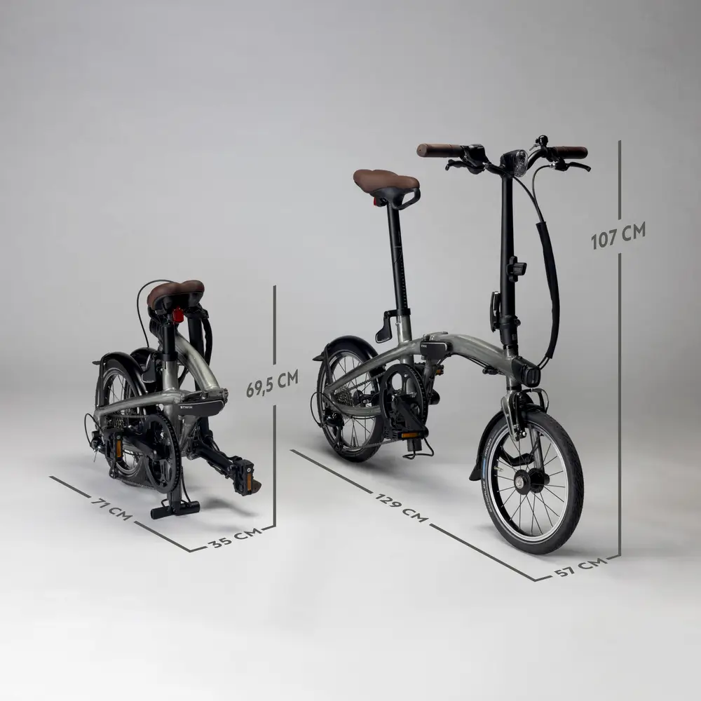 2023 B’TWIN 16-inch ultra-compact 1-second lightweight folding bike ...