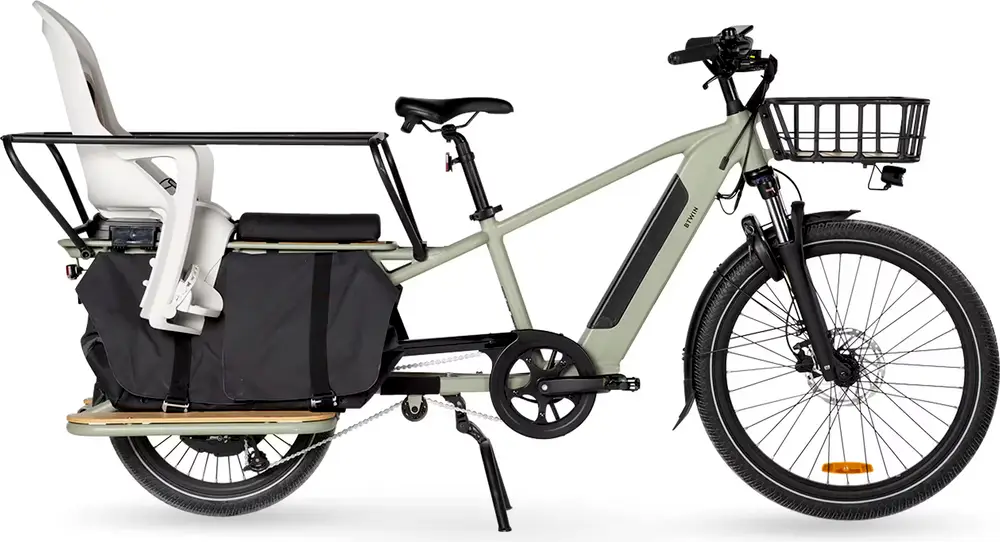 2024 B’TWIN Rear Loading Electric Longtail Cargo Bike R500E – Specs ...