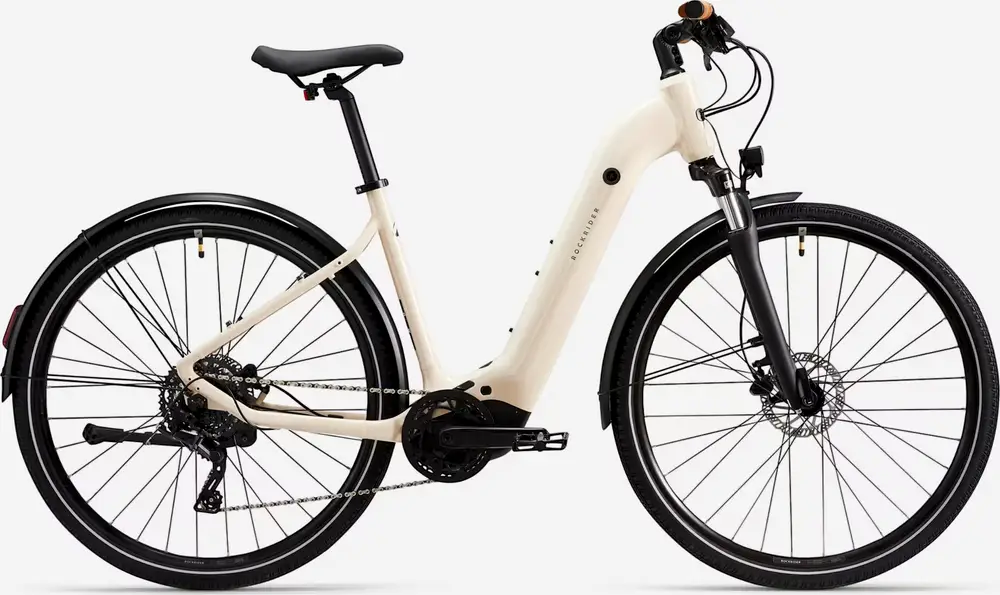 2025 Rockrider Electric hybrid bike with central motor and low frame, E ...