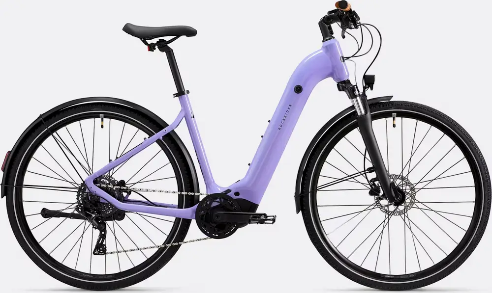 2025 Rockrider Electric hybrid bike with central motor and low frame E ...
