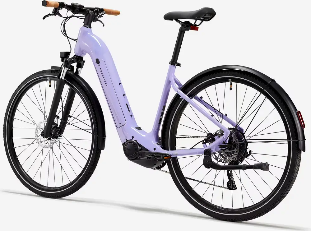 2025 Rockrider Electric hybrid bike with central motor and low frame E ...