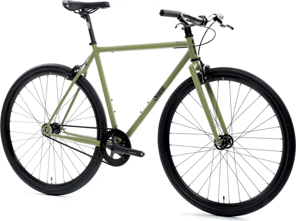 2023 State Bicycle Co. 4130 Matte Olive Fixed Gear / Single-Speed ...
