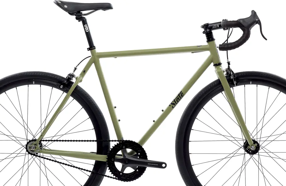 2023 State Bicycle Co. 4130 Matte Olive Fixed Gear / Single-Speed ...