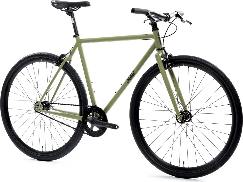 2024 State Bicycle Co. 4130 Matte Olive Fixed Gear / Single-Speed ...