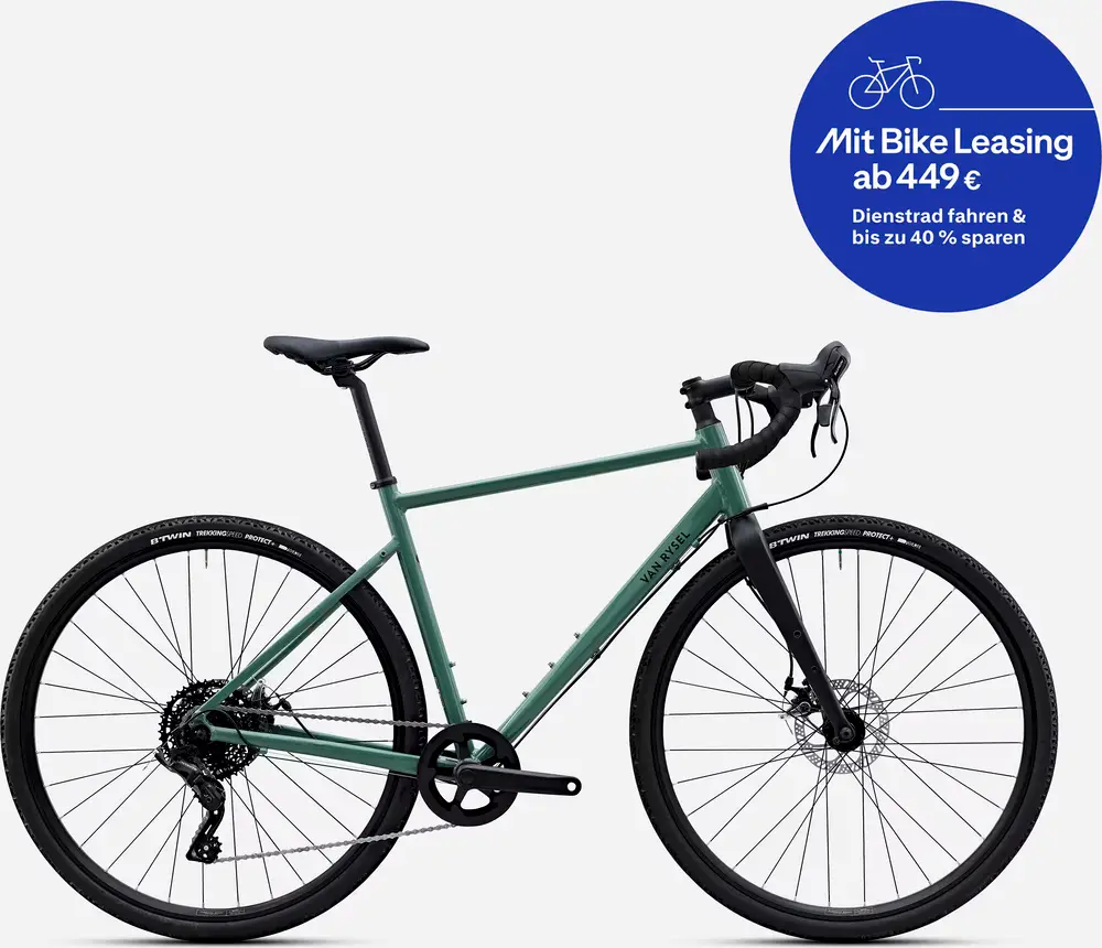 2025 Van Rysel Gravelbike Gravel Discovery AF Microshift Acolyte Grün ...